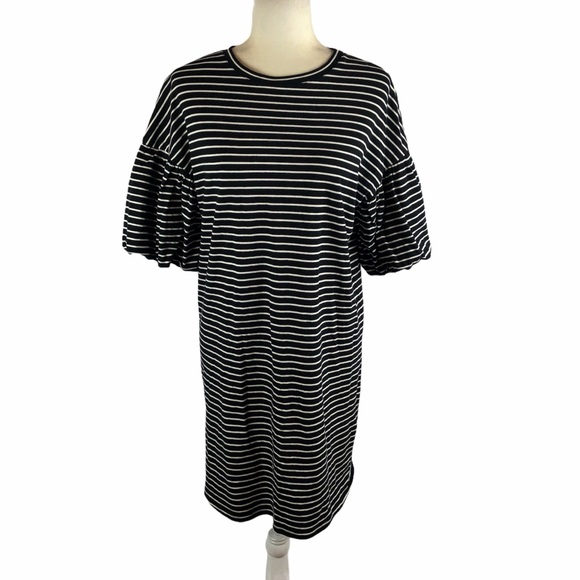 Who What Wear | Dresses | Who What Wear Striped Ruffle Sleeve Dress ...